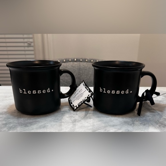 Nicole Miller | Dining | Nicole Miller New York Blessed Black Mugs Set ...